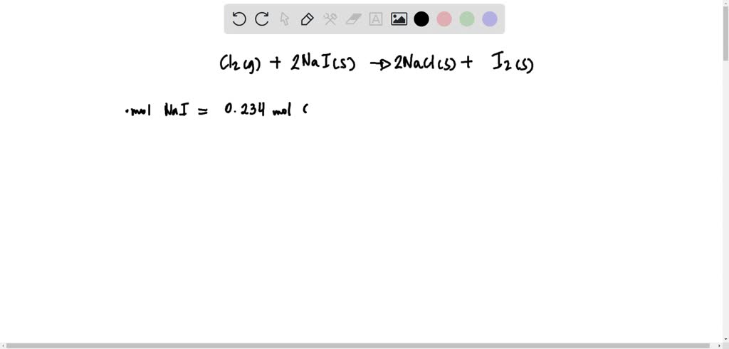 SOLVED: The unbalanced equation for the reaction between chlorine gas ...