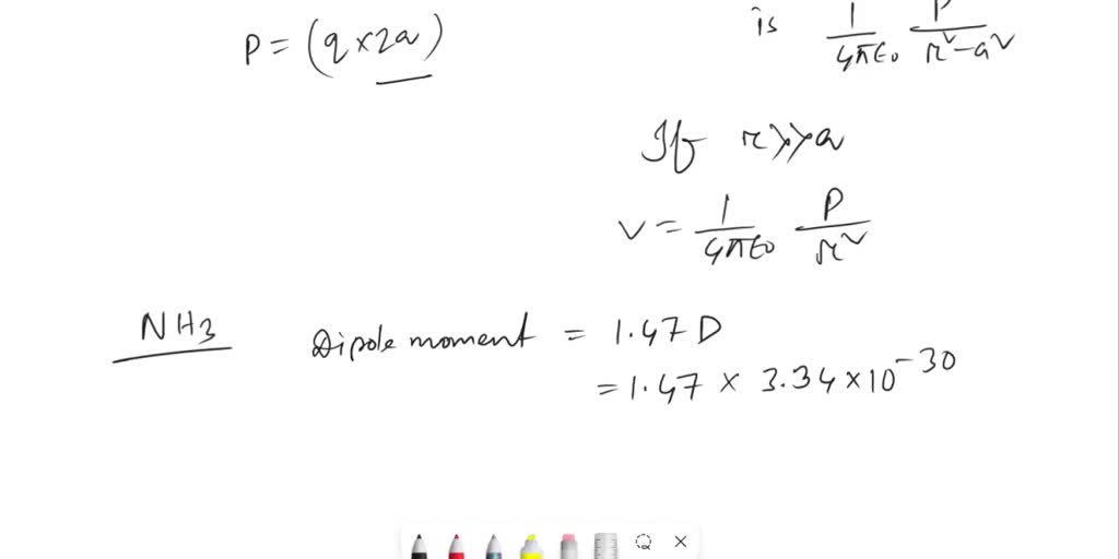 SOLVED: Texts: The ammonia molecule NH3 has a permanent electric dipole ...