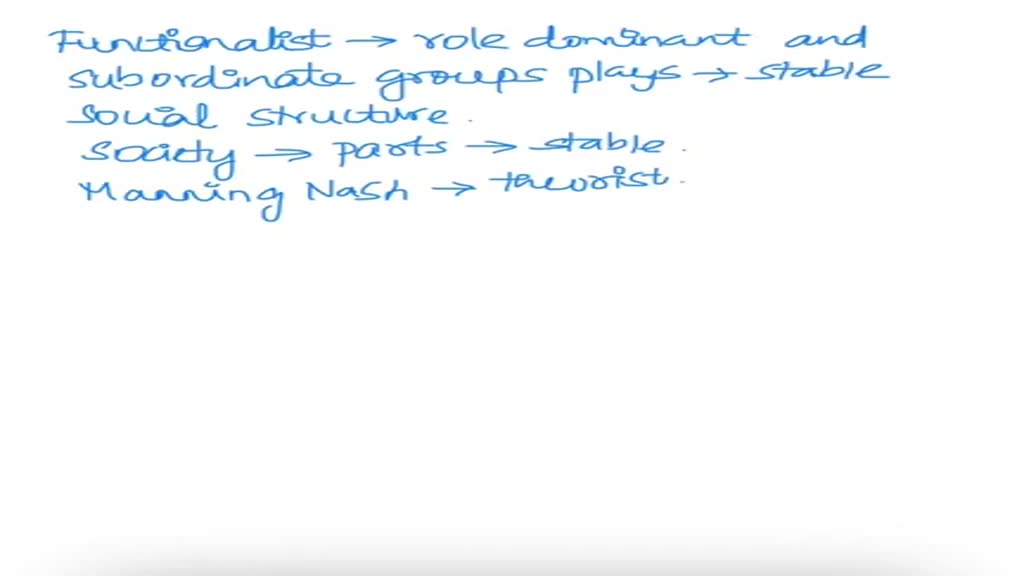 Solved Explain The Basics Of Structural Functionalism And Then Use It