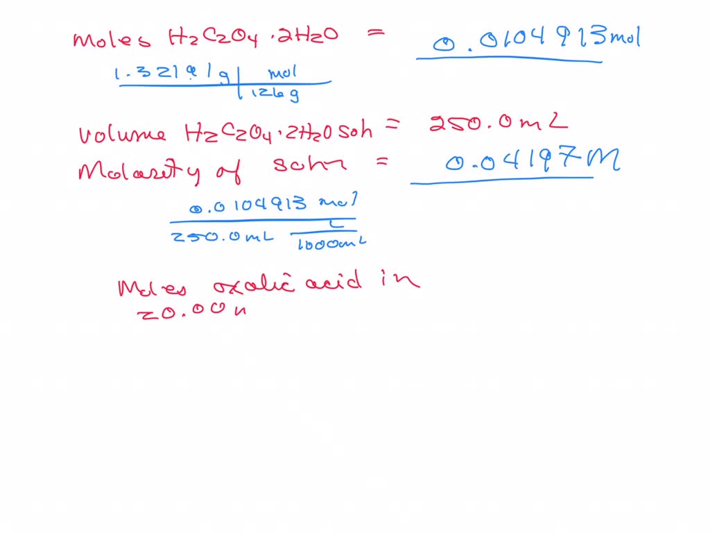SOLVED: Determining the Molar Concentration of a NaOH Solution ...