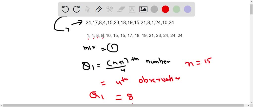 Solved Calculate The Five Number Summary Of The Given Data Use The Approximation Method 24 17