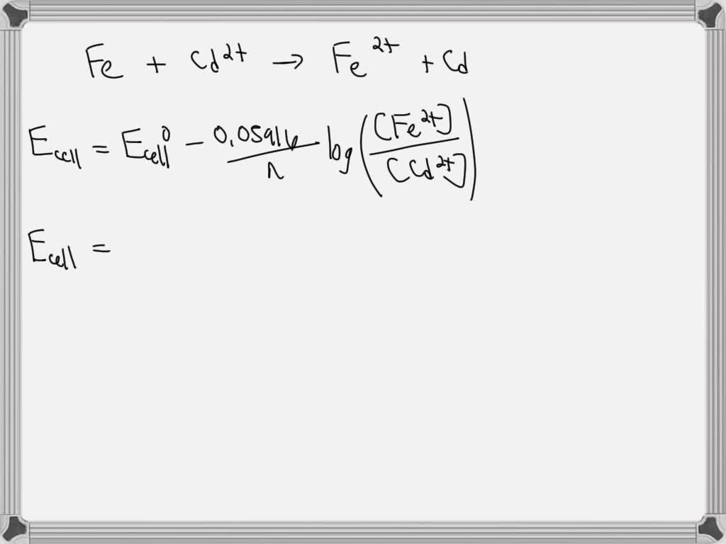 SOLVED: Consider the given electrochemical cell notation: Fe(s) | Fe² ...