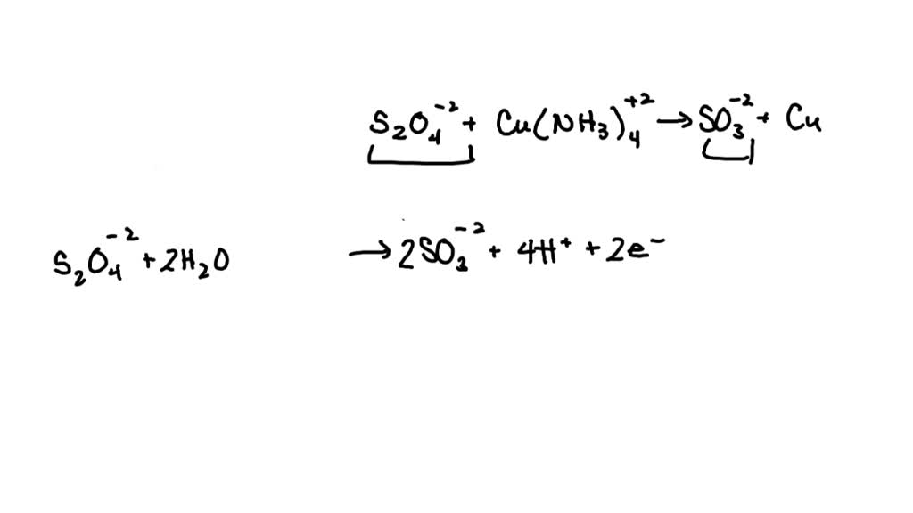 SOLVED: Balance this equation using the half reaction method S2O4 2 ...