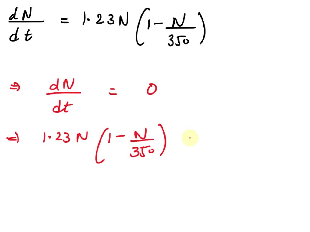 SOLVED: A population is modeled by the differential equation: (dN)/(dt ...