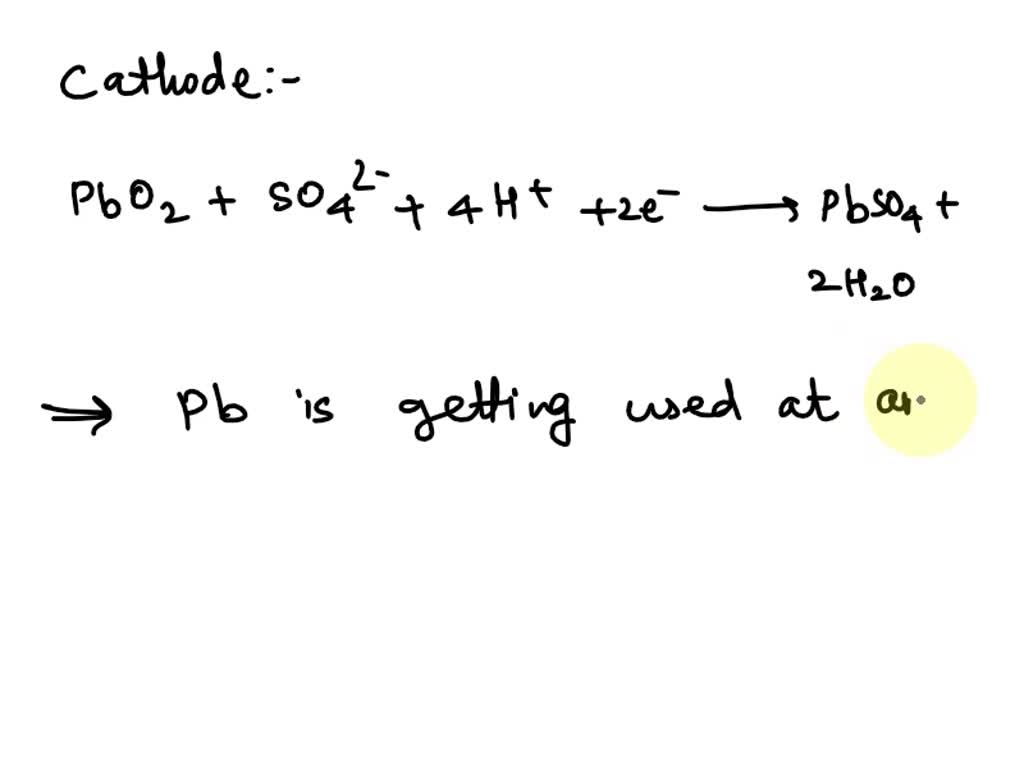 SOLVED: The following galvanic reaction takes place in a lead storage ...