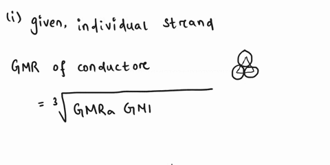 Find the geometric mean radius of a conductor in terms of...