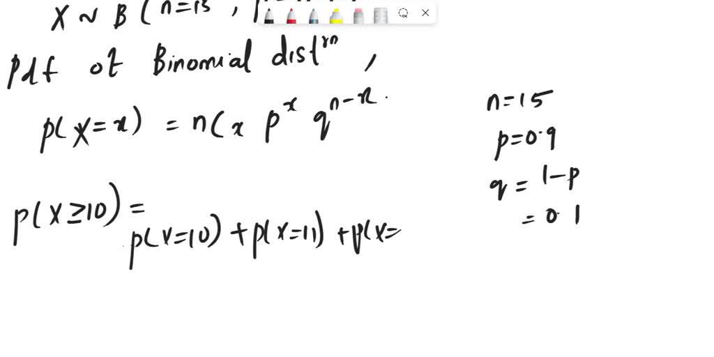 SOLVED: 4.44 If x is a binomial random variable, use Table I in Appendix D to find the following ...