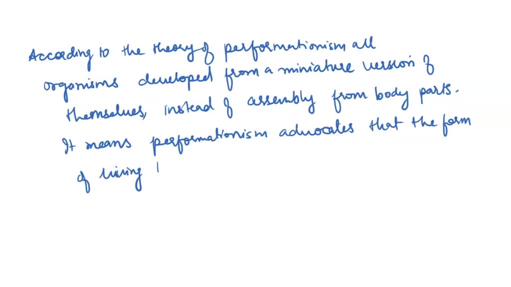 SOLVED: The preformationism hypothesis suggested that inside the egg or ...