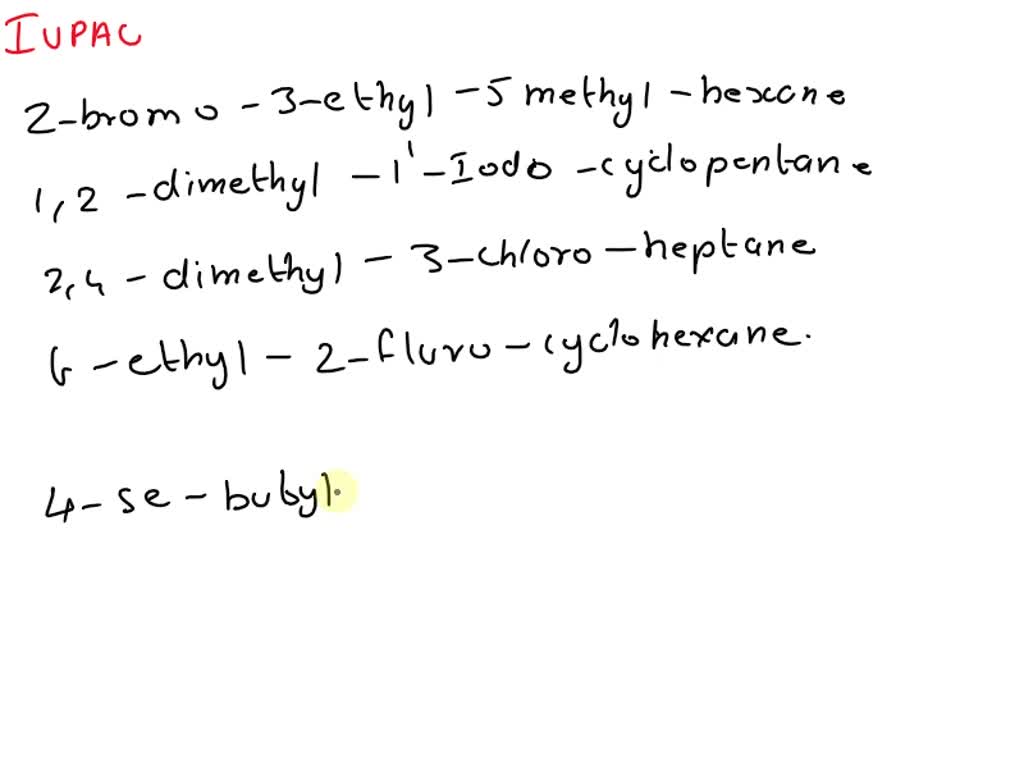 SOLVED: CHECKPOINT 18 QUESTION Give IUPAC names for the following compounds Cl a) b (c QUESTION ...