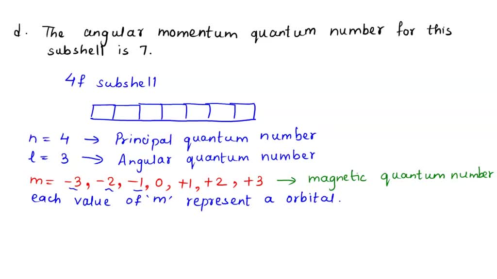 SOLVED: Select ALL correct statement(s) concerning the 4f subshell. a ...