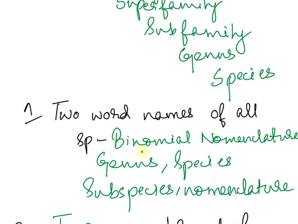SOLVED: Exercise 8: Taxonomy - Why do biologists use a classification ...