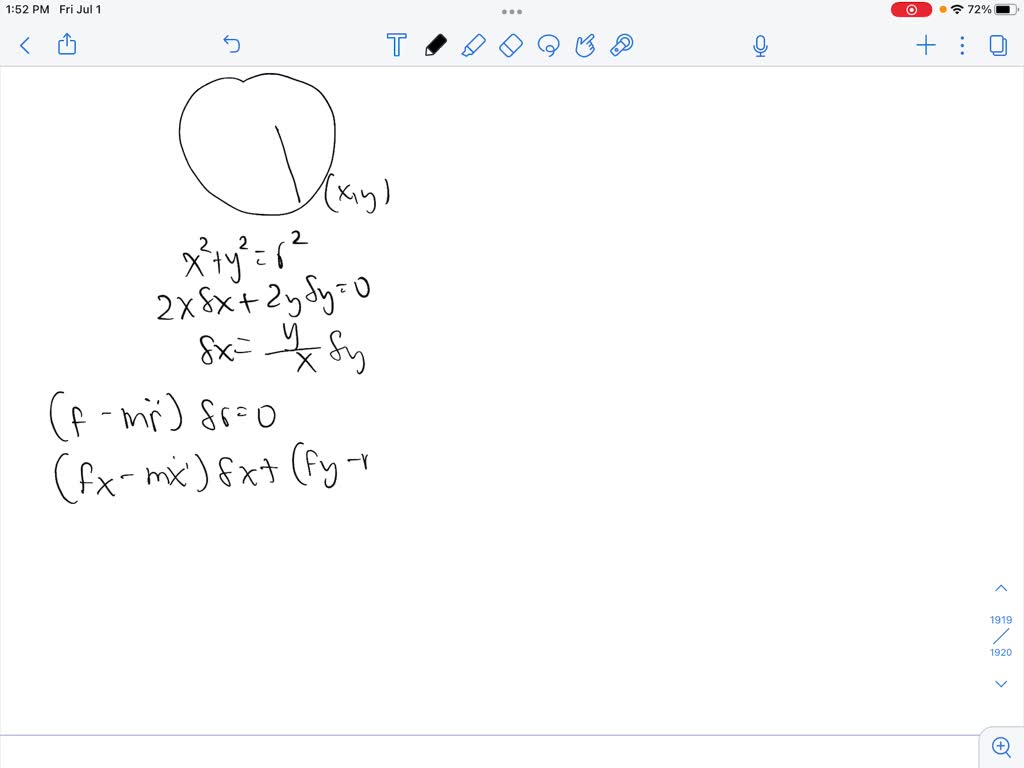 SOLVED: A particle is constrained to move in a circle in the vertical plane x-y. Using D ...