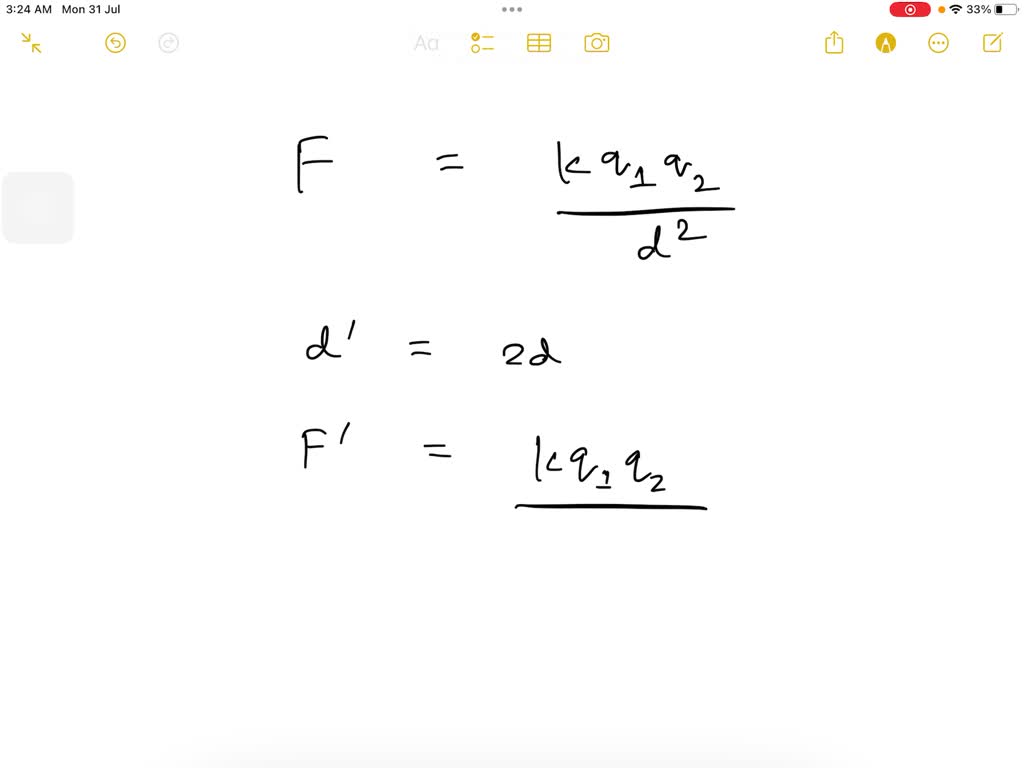 SOLVED: Two charged bodies separated by a distance d exert an electrical force on each other ...