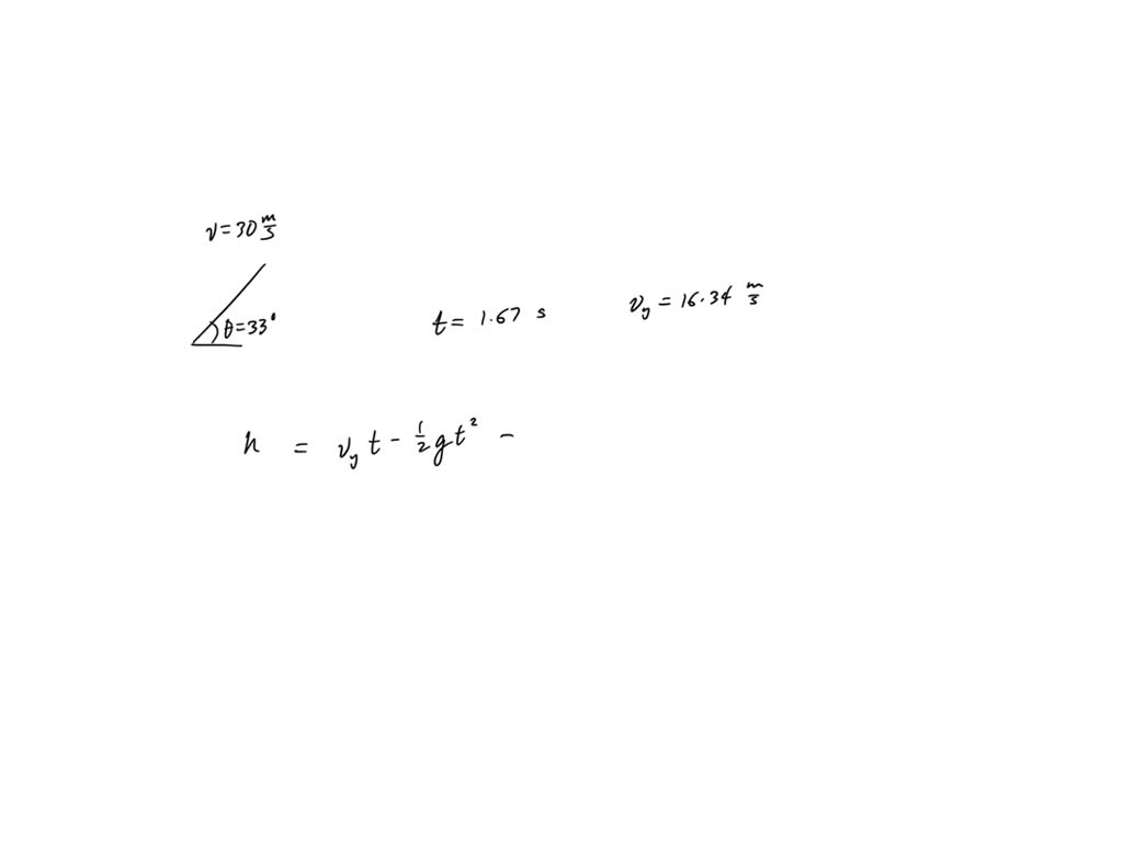 SOLVED: 1. A polo ball is hit from the ground at an angle of 33 degrees ...