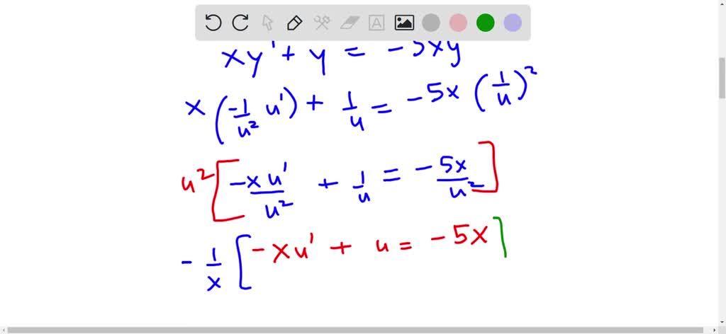 SOLVED: A Bernoulli differential equation is one of the form dxdy+P(x)y ...