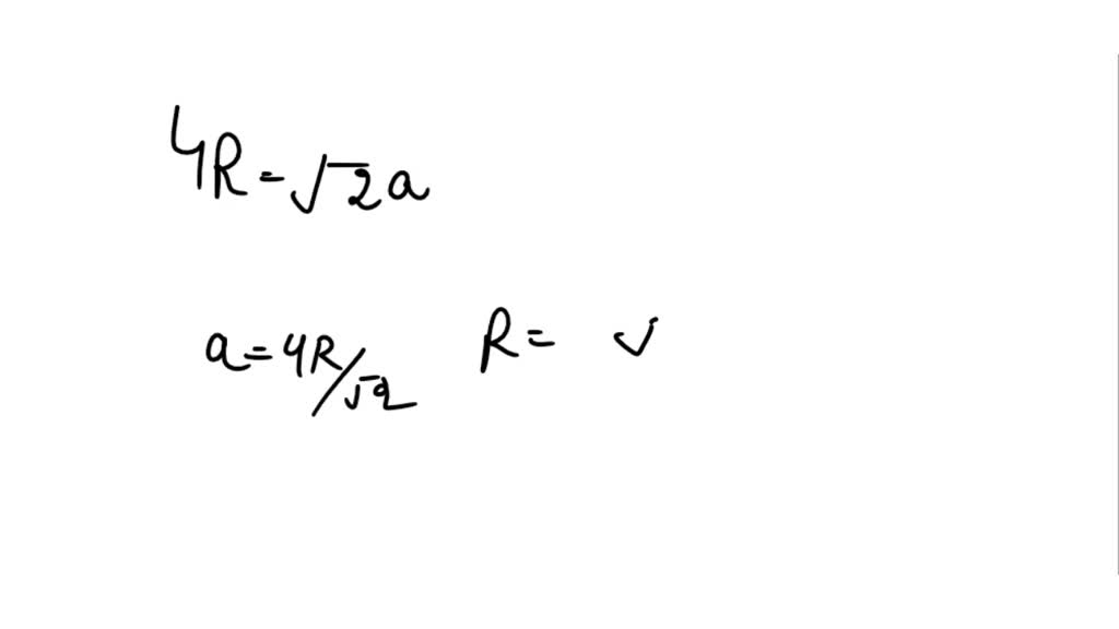 SOLVED: Part € - Calculating the planar density for plane in face ...