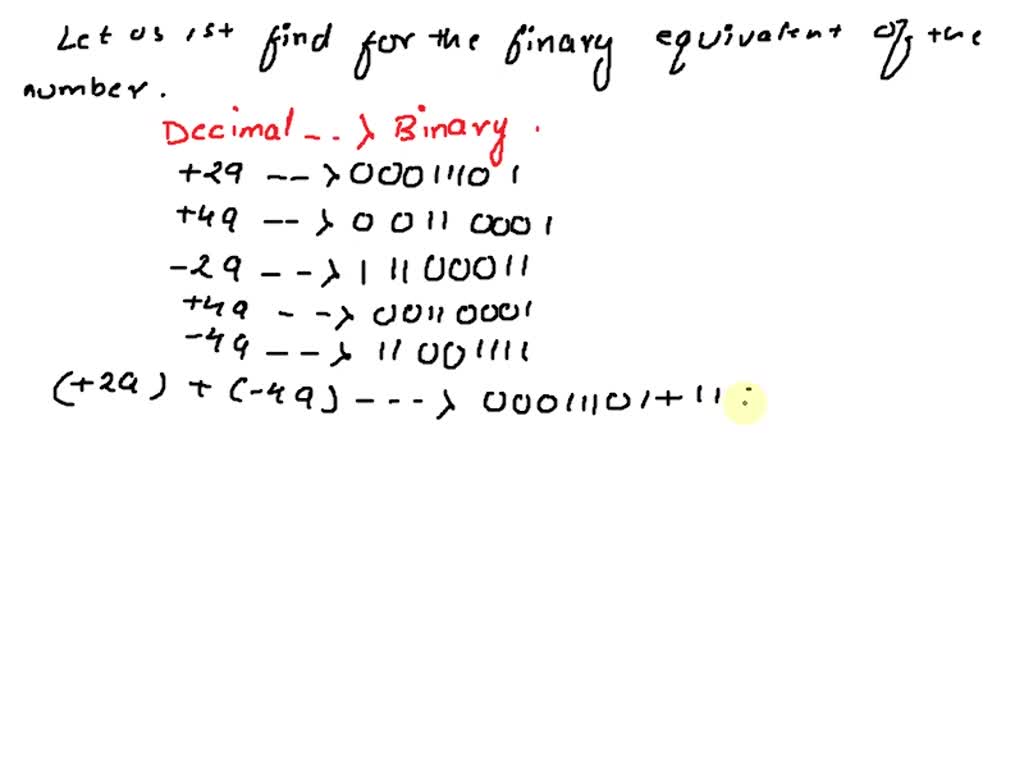 Solved Convert 38 And 24 To Bit Complement Form And Add Them Convert Your Result Back