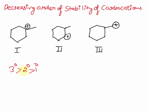 Rank The Following Carbocations In Order Of Decreasing Stability