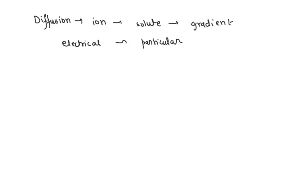 SOLVED: The diffusion of an ion or other charged solute must depend on ...