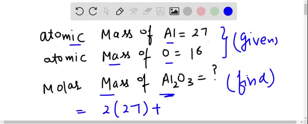 SOLVED: The atomic mass of Al is 27.0. The atomic mass of O is 16.0 ...