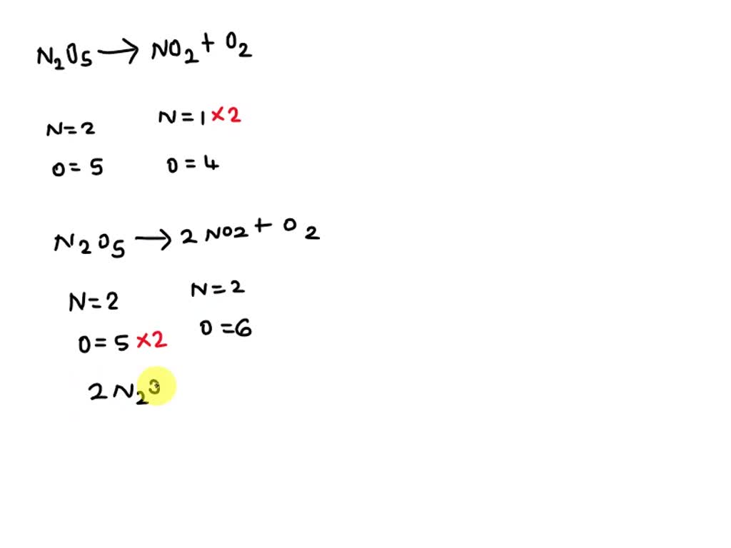 SOLVED: N2O5 decomposes into nitrogen dioxide and elemental oxygen ...