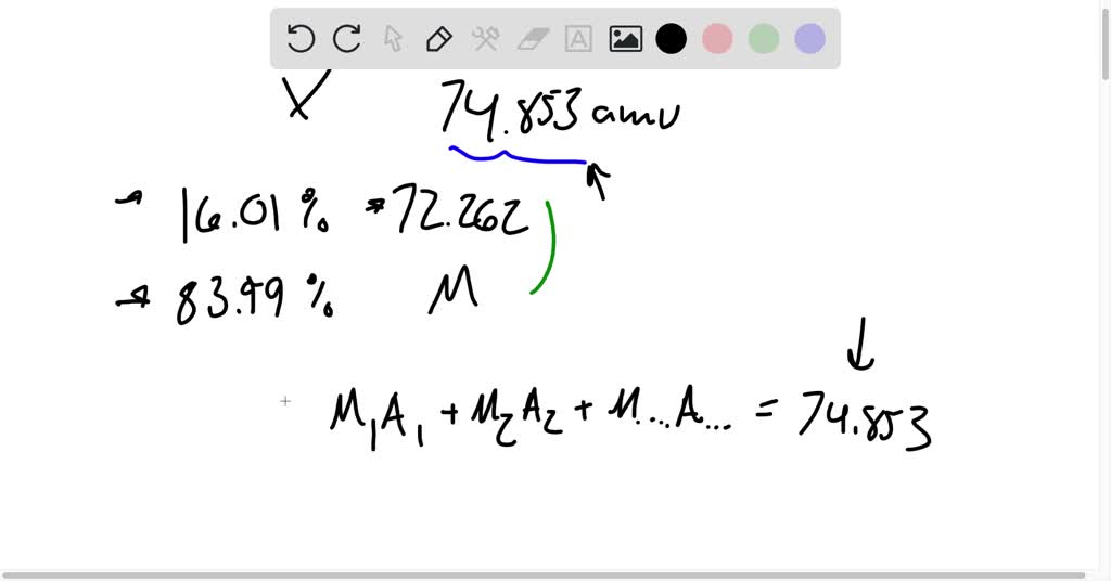 SOLVED: Suppose that fictional element X has an average atomic mass of 74.853 Element X has [WO ...