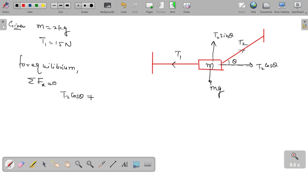 SOLVED: a particle of 8 kg is suspended by two light inextensible ...