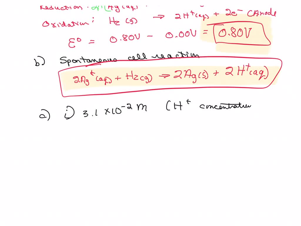 SOLVED: Consider a galvanic cell composed of the SHE and a half-cell ...