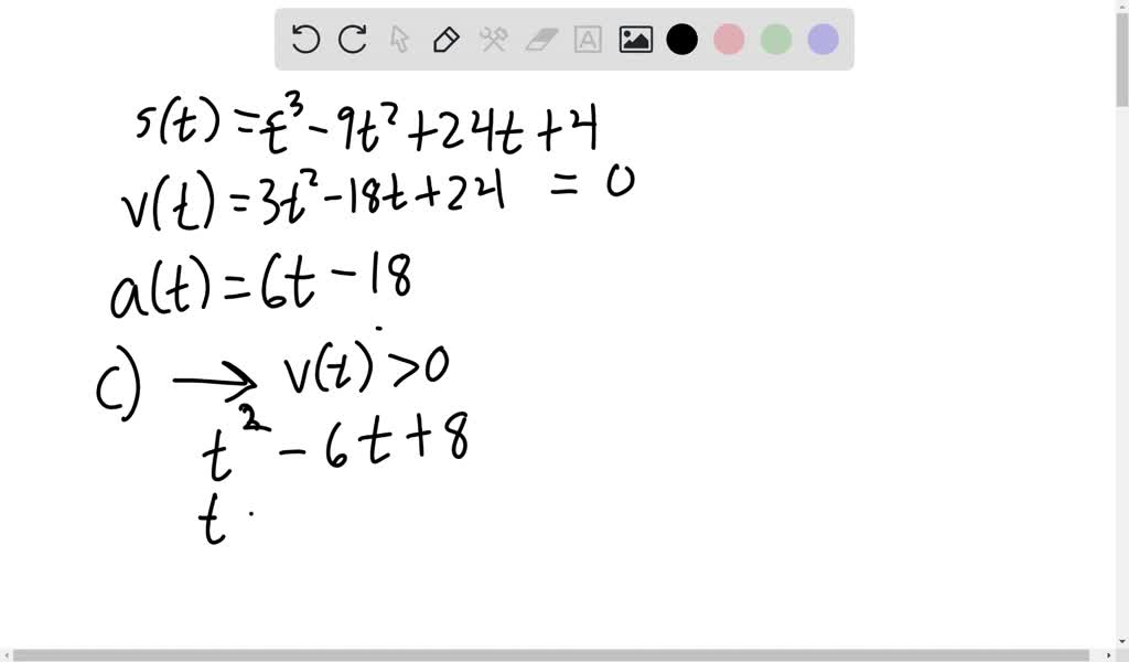 SOLVED: Problem 10 The position of a particle along a coordinate axis is given by s(t) t3 9t2 ...