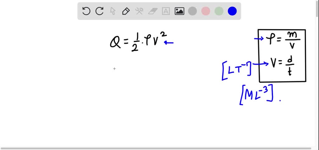 SOLVED: Determine the dimensions of the quantity Q=(1)/(2)ρ v^2 where ρ ...