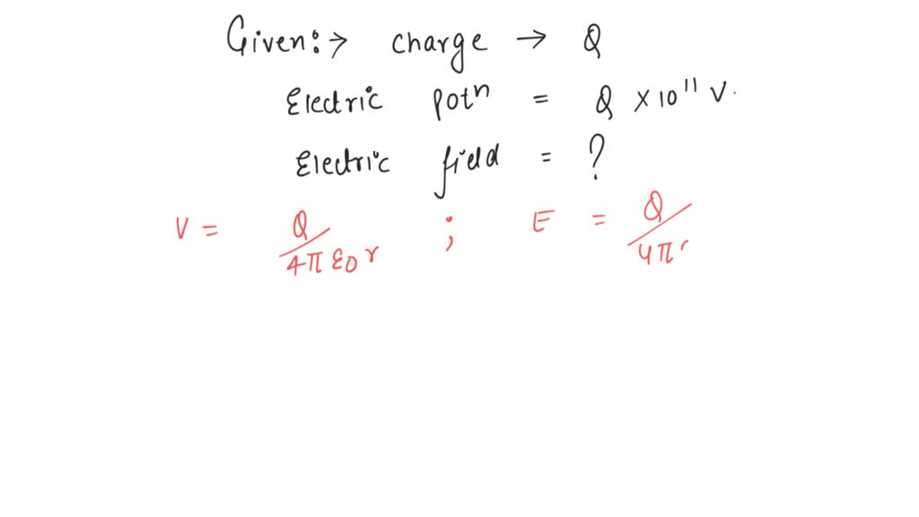 SOLVED: The electric potential at a point in free space due to a charge ...