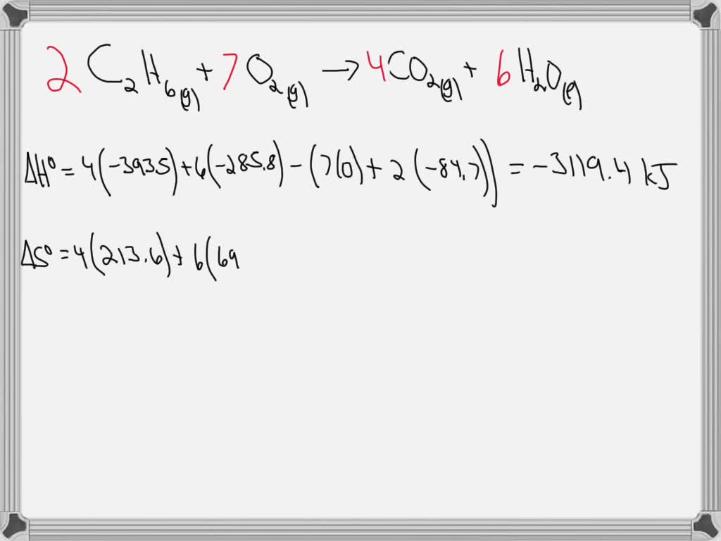 SOLVED: Text: Calculate Î”Gâˆ˜ (in kJ) for the following reaction at 1 ...