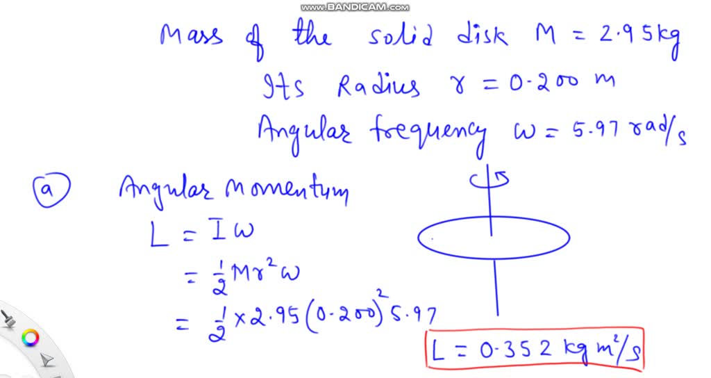 SOLVED: Question 8: A uniform solid disk of mass m = 4.52 kg and radius ...