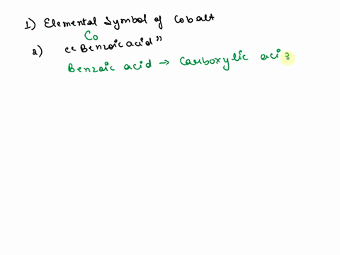 1 write the elemental symbol for cobalt 2 spacing is often...