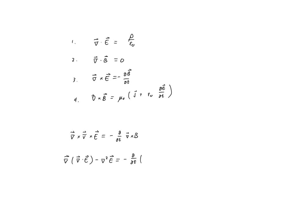 SOLVED: Derive from Maxwell's equations the following wave equation for ...