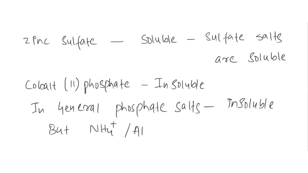 SOLVED: Solubility Of Ionic Compounds] Classify each of the compounds as soluble or not soluble ...
