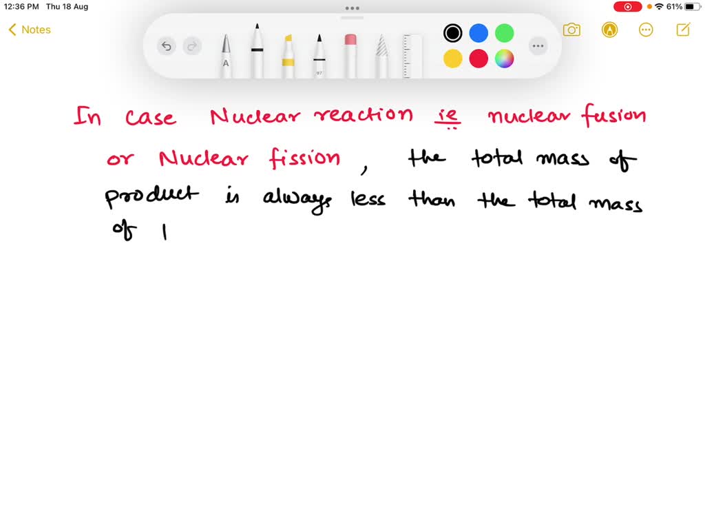 SOLVED: 44. What is the source of the energy released in nuclear reactions? A) The conversion of ...