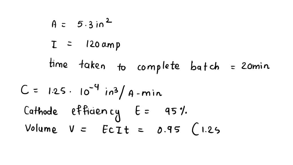 A batch of 75 parts is to be nickel-plated in a barrel plating ...