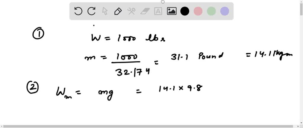 SOLVED: A body weighs 1000 lbf when exposed to a standard earth gravity ...