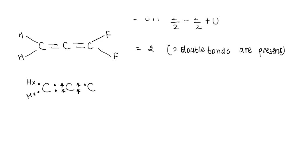 SOLVED: Lewis Structure for C3H2F2 Label the orbitals that overlap to ...