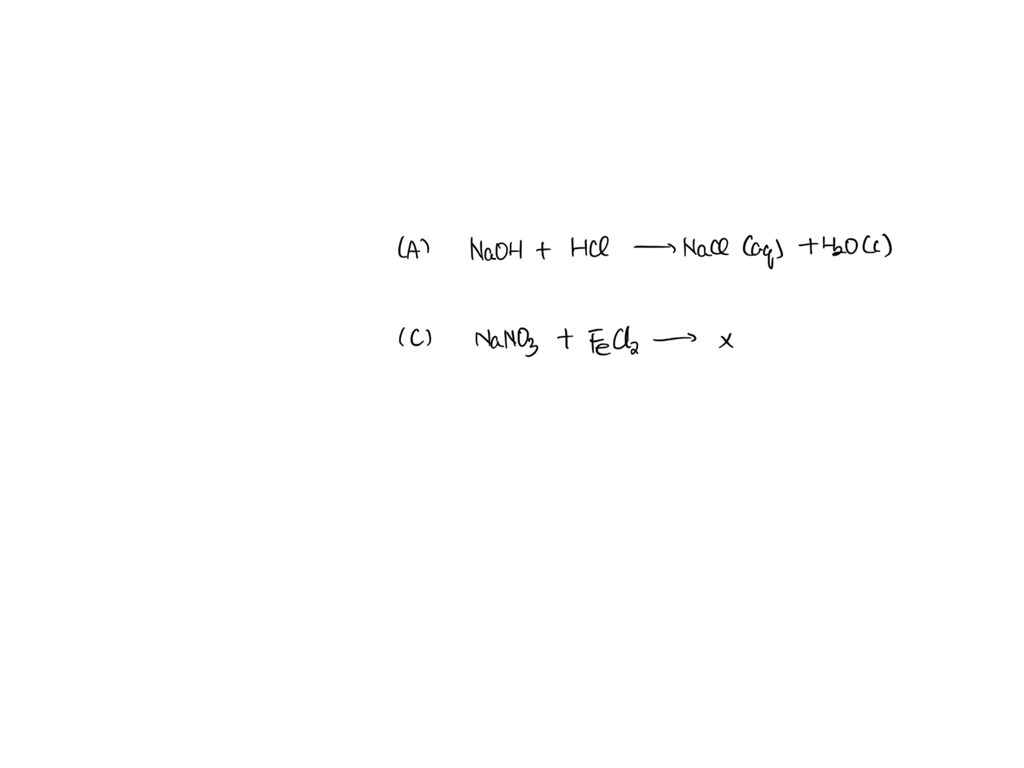 SOLVED: . Which combination will result is a precipitate forming? (A ...