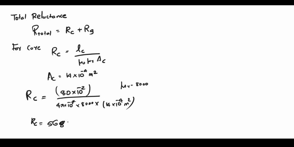 SOLVED: Question 3: Figure shows a ferromagnetic core whose mean path ...