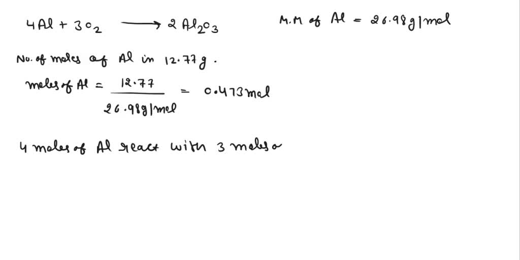 SOLVED: In the equation shown, what is the minimum amount of O2 needed ...