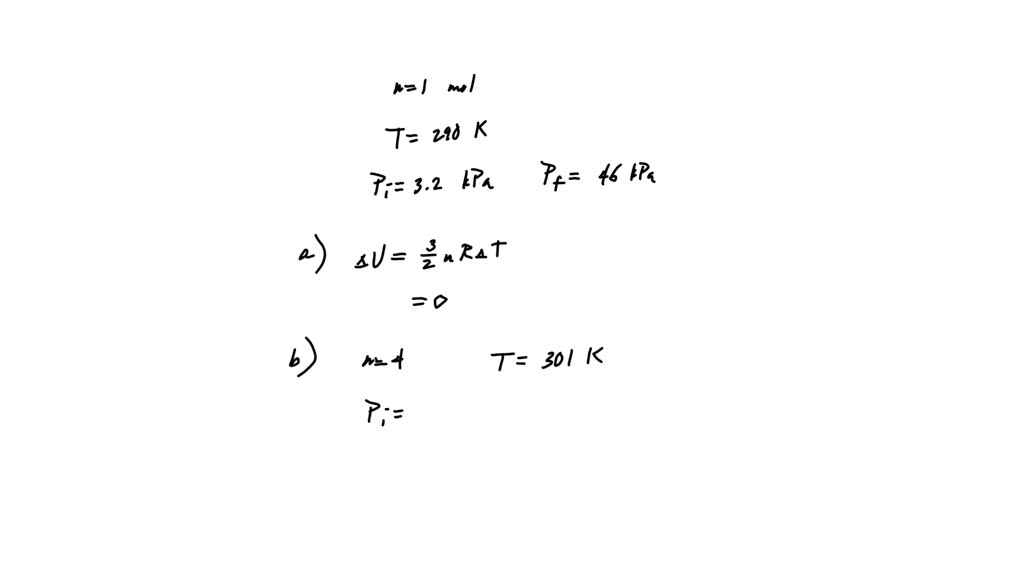 SOLVED: a) Calculate Î”U for the irreversible isothermal compression of ...