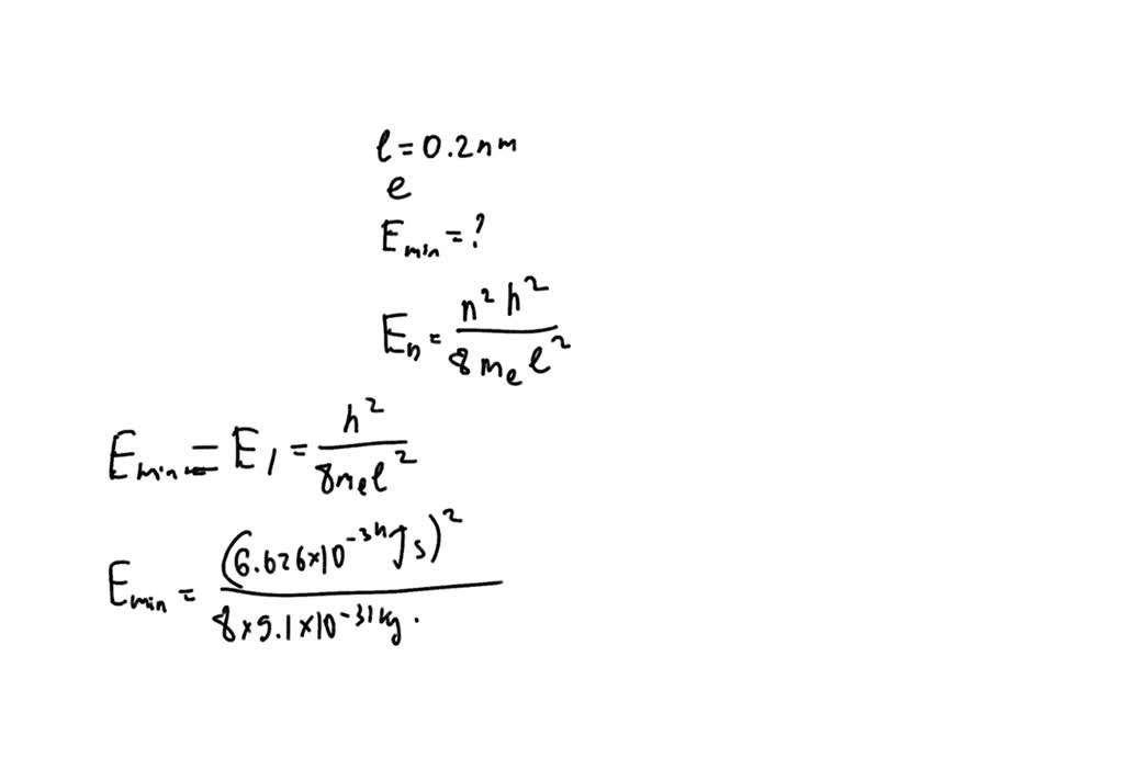 SOLVED: Calculate the minimum energy of free electrons trapped in a one-dimensional box of width ...