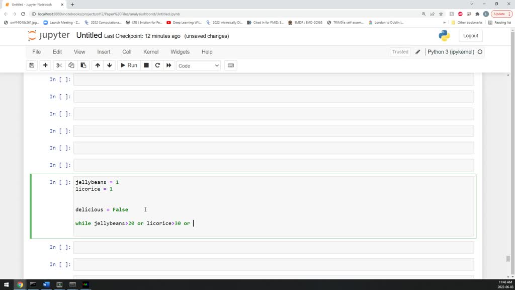 Solved Write Code That Sets The Value Of A Variable Named Delicious To True If Jellybeans Is