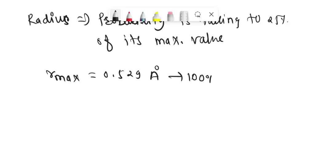SOLVED: At what radius does the probability of finding an electron in a ...