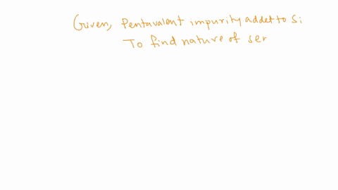A pentavalent impurity is added to silicon to create an n...