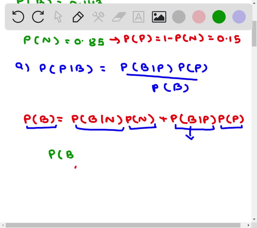 SOLVED: Here is a use of conditional probability and Bayes’ theorem: A ...