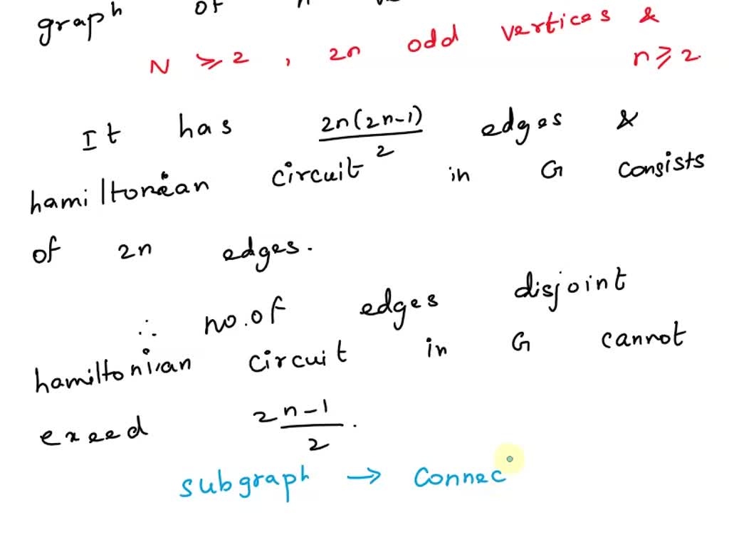 Solved 16 Prove If N Greater Than Or Equal 2 And G Is Connected With